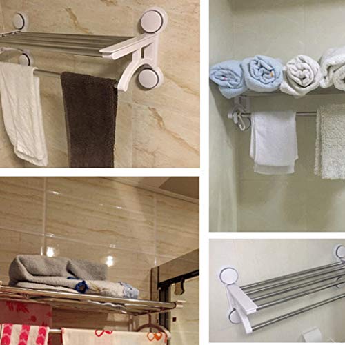 LIRUXUN Towel Rack Towel Bar with Hook Angle Hand Towel Rack, Metal Towel Bar, Wall-Mounted Towel Holder Organizer Towel Shelf,for Bathroom Kitchen