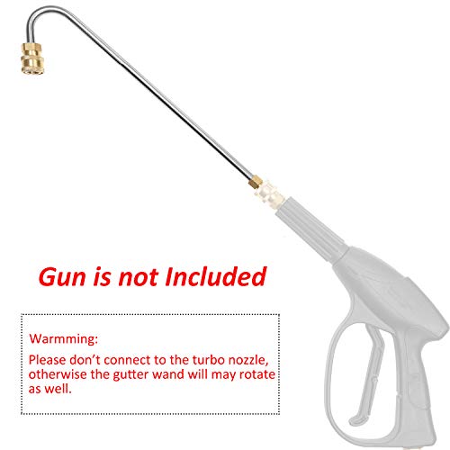 STYDDI Pressure Washer Gutter Cleaner Attachment, Pressure Power Washer Gutter Cleaning, 4000 PSI, 13 Inch, 1/4 Quick Connect