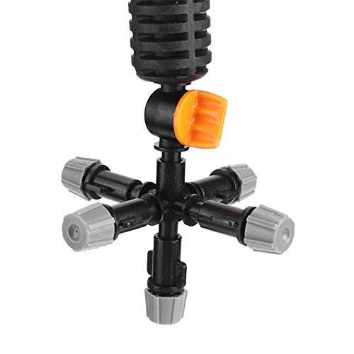 Shanrya 5-Head Nozzle Spray, Micro Irrigation System, Mist Cool Nozzle Roof Cooling for Garden Irrigation