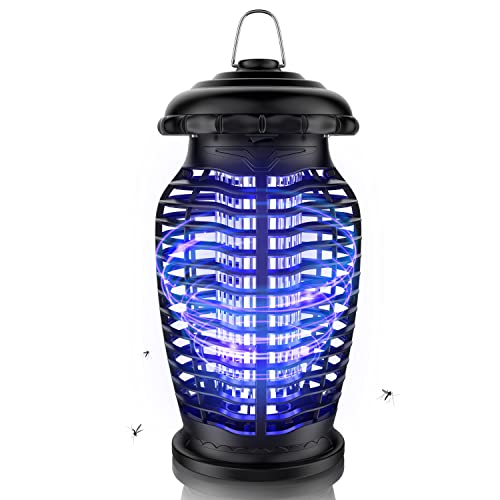 Bug Zapper - Powerful Electric Mosquito Zapper Fly Killer for Outdoor and Indoor - 4200V Metal Mesh, Insect Fly Trap Indoor Mosquito Killer for Home, Garden, Patio, Backyard (15W)