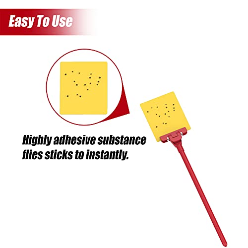 Slapstick Fly Swatter – Fly Catcher with Sticky Paper – Fly Trap for Flies, Mosquitos, Bugs – Efficient Fly Traps for Home – High Adhesive Power – Pack of 5 Adhesive Fly Strips - Now with Extra Packs