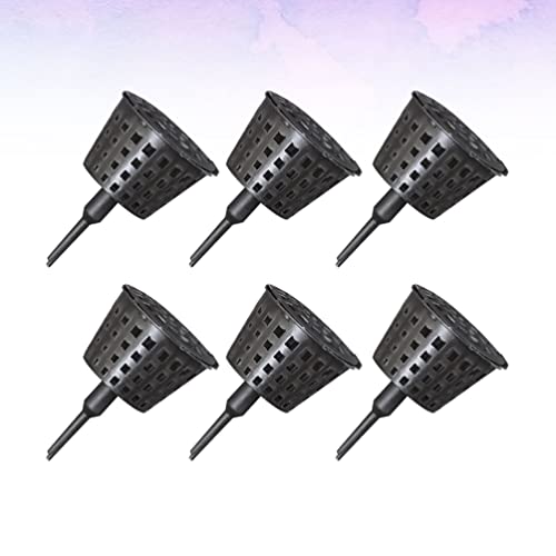 Happyyami 100Pcs Fertilizer Baskets Plastic Portable- Fertilizer Orchid Basket Fertilizer Mesh Basket with Lid Bonsai Fertilizer Box