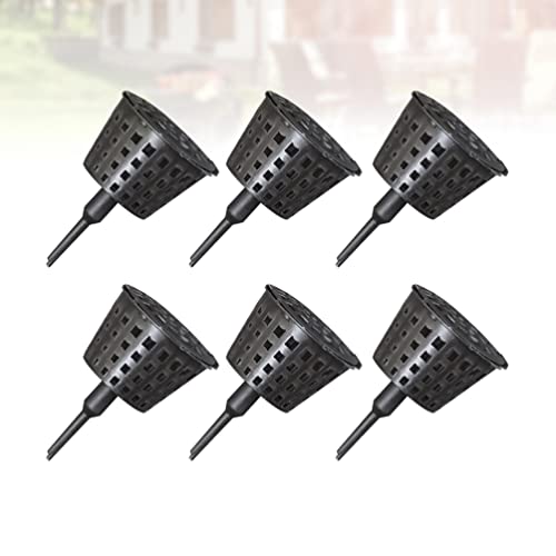 Happyyami 100Pcs Fertilizer Baskets Plastic Portable- Fertilizer Orchid Basket Fertilizer Mesh Basket with Lid Bonsai Fertilizer Box