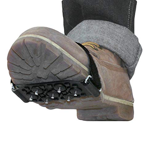 Universal Strap Grippers Spikes Winter Boots Grips Metal Studs Shoes Snow Patio Lawn & Garden Cooking Utensils Holder Wood (AS SHOW, One Size)