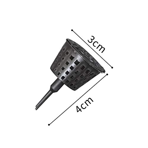 Happyyami 100Pcs Fertilizer Baskets Plastic Portable- Fertilizer Orchid Basket Fertilizer Mesh Basket with Lid Bonsai Fertilizer Box
