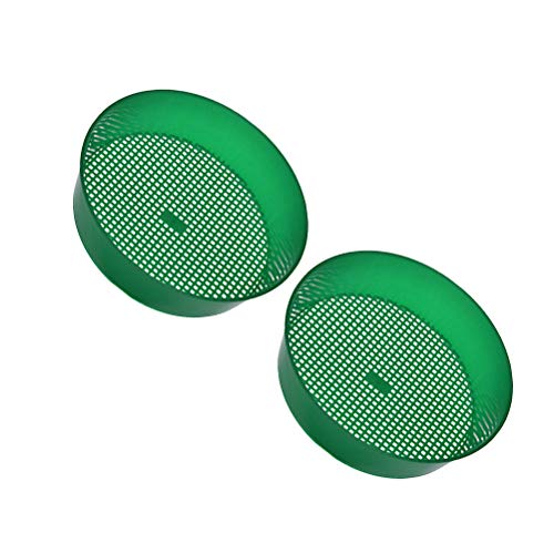 DOITOOL- 2PCS Mesh Plastic Garden Sieve Gardening Seedling Tool Riddle for Compost Soil Stone (Green, with Color Deviation)