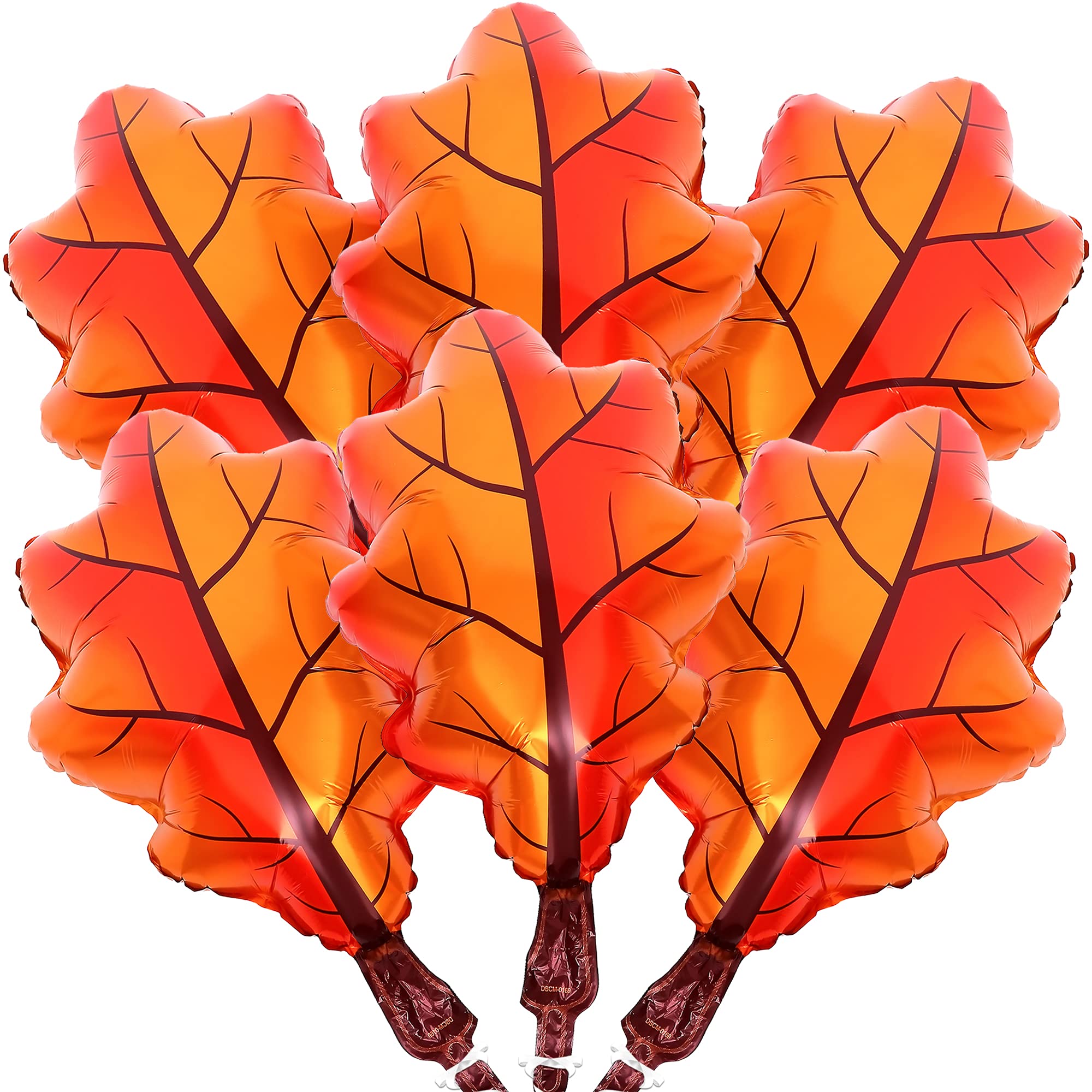 KatchOn, Happy Thanksgiving Balloons - Large 27 Inch, Pack of 6 | Large Fall Leaf Balloons - 27 Inch, Pack of 6 | Fall Balloon for Fall Decorations | Maple Leaf Balloons for Thanksgiving Decorations