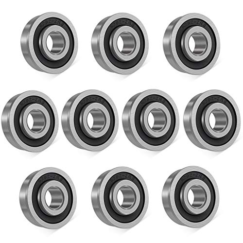 Bonbo 10Pcs Flanged Ball Bearings ID 5/8" x OD 1-3/8" for Lawn Mower, Wheelbarrows, Carts & Hand Trucks Wheel Hub, Alternative to Snapper, JD, MTD, Marathon AYP Etc, Deep Groove Ball Bearing