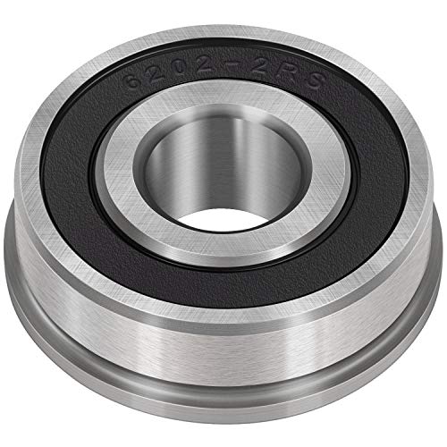 Bonbo 10Pcs Flanged Ball Bearings ID 5/8" x OD 1-3/8" for Lawn Mower, Wheelbarrows, Carts & Hand Trucks Wheel Hub, Alternative to Snapper, JD, MTD, Marathon AYP Etc, Deep Groove Ball Bearing