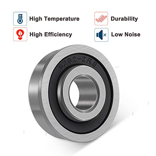 Bonbo 10Pcs Flanged Ball Bearings ID 5/8" x OD 1-3/8" for Lawn Mower, Wheelbarrows, Carts & Hand Trucks Wheel Hub, Alternative to Snapper, JD, MTD, Marathon AYP Etc, Deep Groove Ball Bearing
