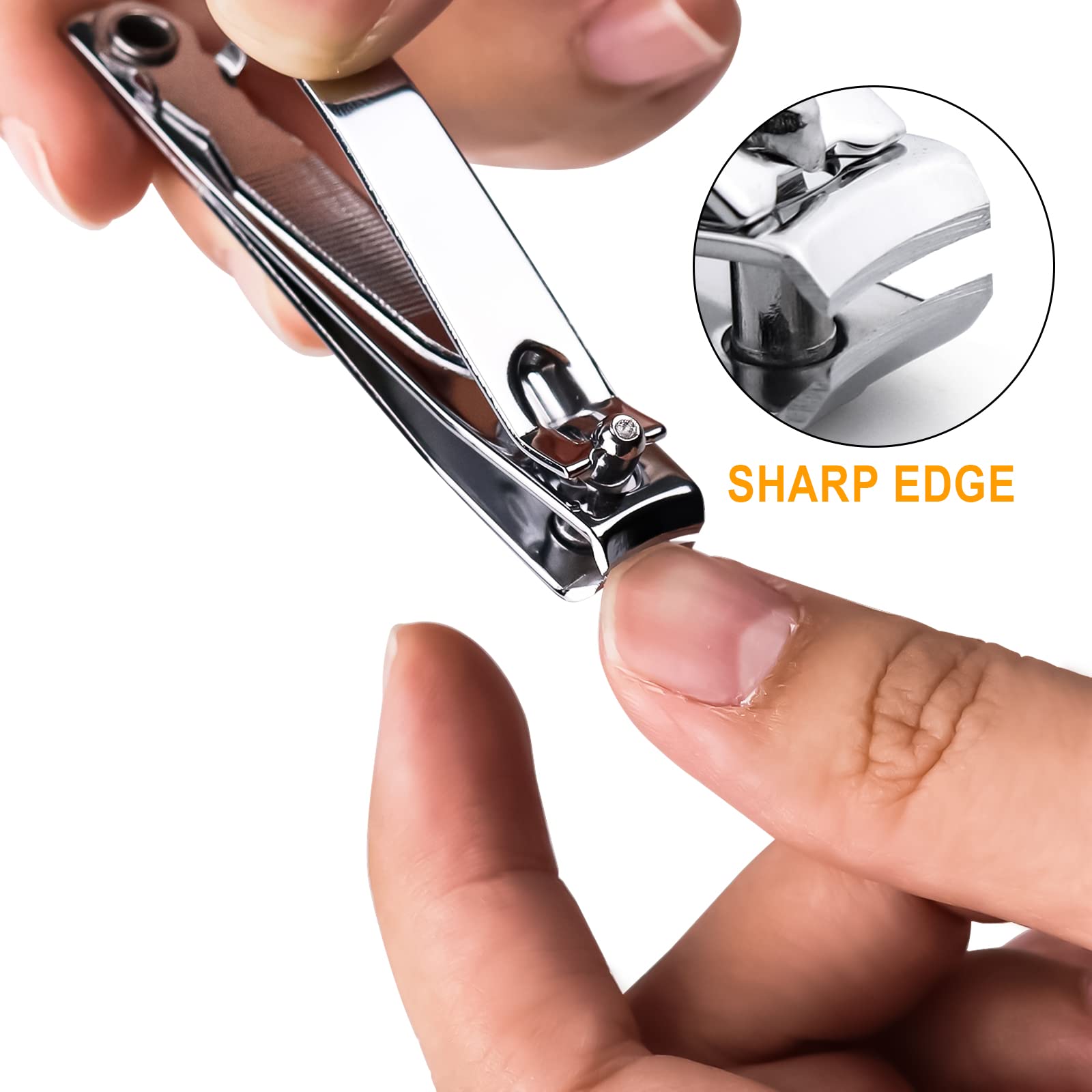 Thickened Stainless Steel Nail Clippers with Nail File, Nail Clippers Bulk,Bulk Nail Clippers for Homeless Individually Wrapped, for Homeless,Shelter, Air Bnb, Hotel 2.7inches (50 PCS)