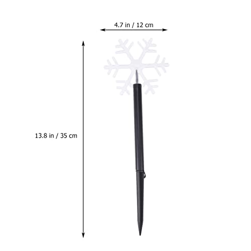 Uonlytech 5 Pack Christmas Snowflake Garden Lights Snowflake Stake Lights Battery Operated Snowflake Lights Outdoor Waterproof Christmas Decorative Ground Lights for Patio Walkway Yard Lawn