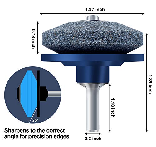 S SATC 6 Pack Lawn Mower Blade Sharpener Universal Multi-Sharp Lawn Too for Any Power Drill or Hand Drill Sharpening Stone Mower Tools