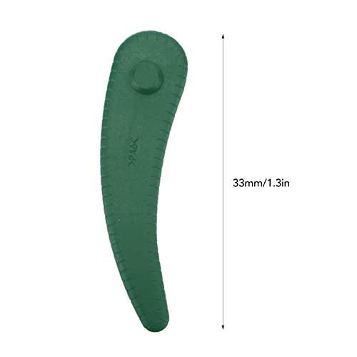 Lawn Mower Accessories Durable Flexible ABS Lawn Mower Blades 25 Pieces for Garden (Green)
