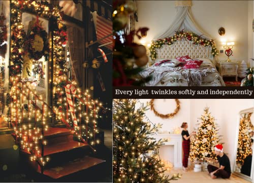 FAIRYTALE LIGHTING MAGIC TWINKLE, SOFT TWINKLE STRING LIGHTS 100 LED (WARM WHITE) 36 FT, Plug in, Connectable Waterproof Green Wire, Christmas Tree Decorations Indoor Outdoor Patio Yard Garden Wedding
