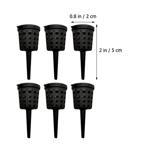 YARDWE 150pcs Fertilizer Mesh Basket with Lid Plastic Planting Food Net Pot Garden Nutrition Cups for Succulent Orchid Bonsai