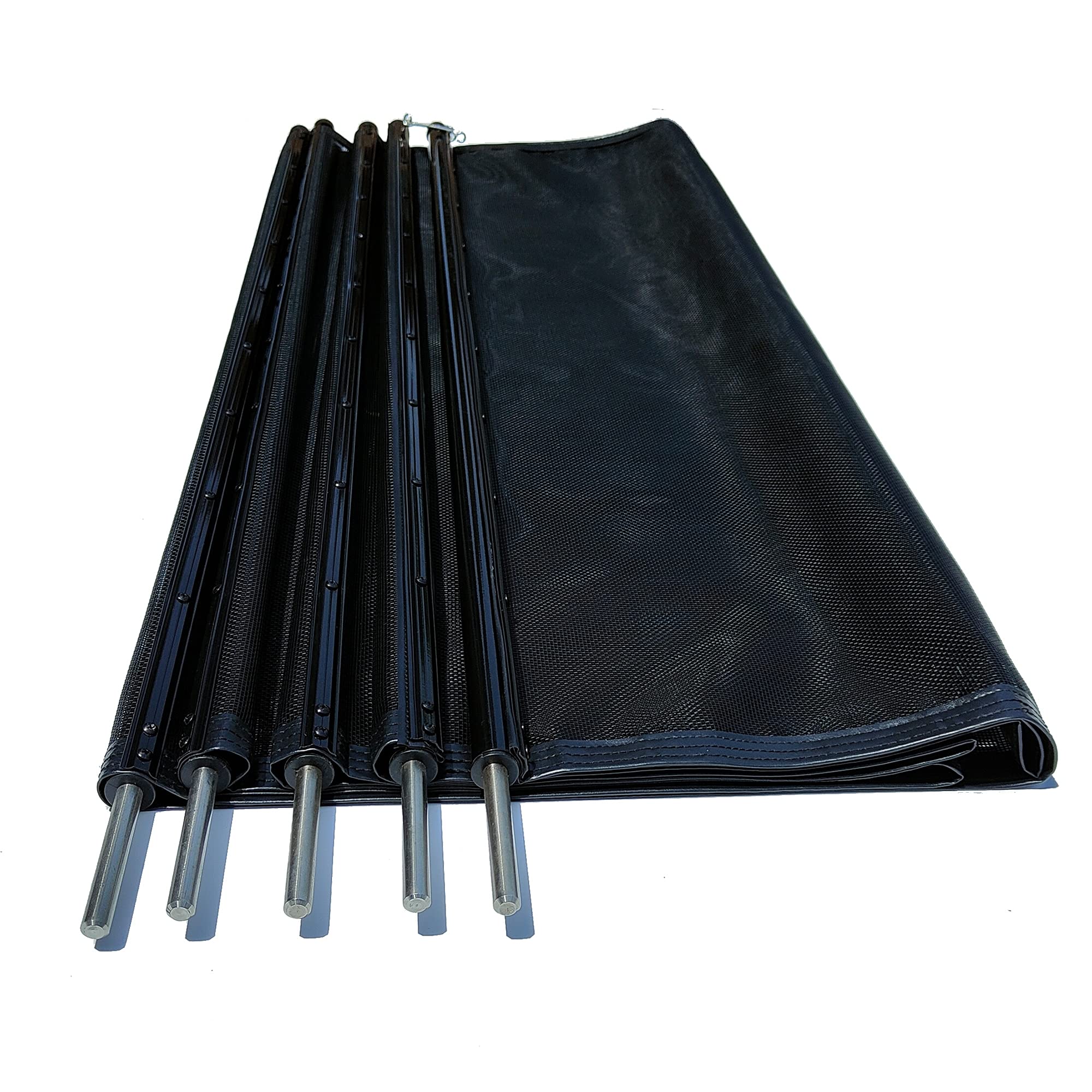 12x4 Ft Pool Barrier Fence, Removable Swimming Pool Fence for Inground Pools, DIY Pool Fencing Multi-Function Safety Fence Black Mesh Pool for Yard, Garden,Patio, Pools, with Section Kit