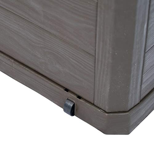 BIGBARLEY Deck Box ,Outdoor Storage Box for Patio Cushion, Pillows, Pool Toy, Garden Tool and Hose Storage,Patio Storage Box 74 gal Brown