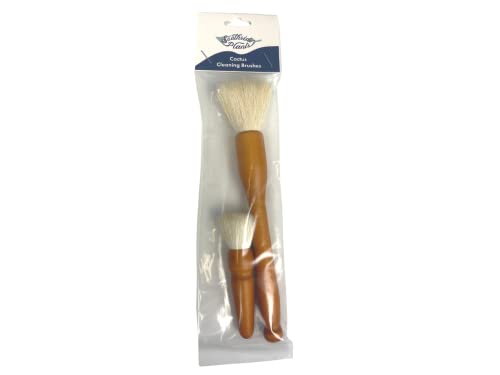 Southside Plants Cactus Cleaning Brushes Pack - Soft Goat Hair Bristles with Wooden Handle Brushes for Indoor Cactus & Succulent Plants Dusting- Gardening Cleaning Tools (7", 3.2") Sizes Pack