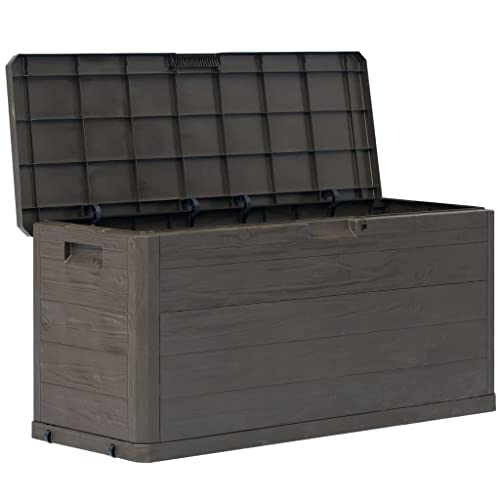 BIGBARLEY Deck Box ,Outdoor Storage Box for Patio Cushion, Pillows, Pool Toy, Garden Tool and Hose Storage,Patio Storage Box 74 gal Brown