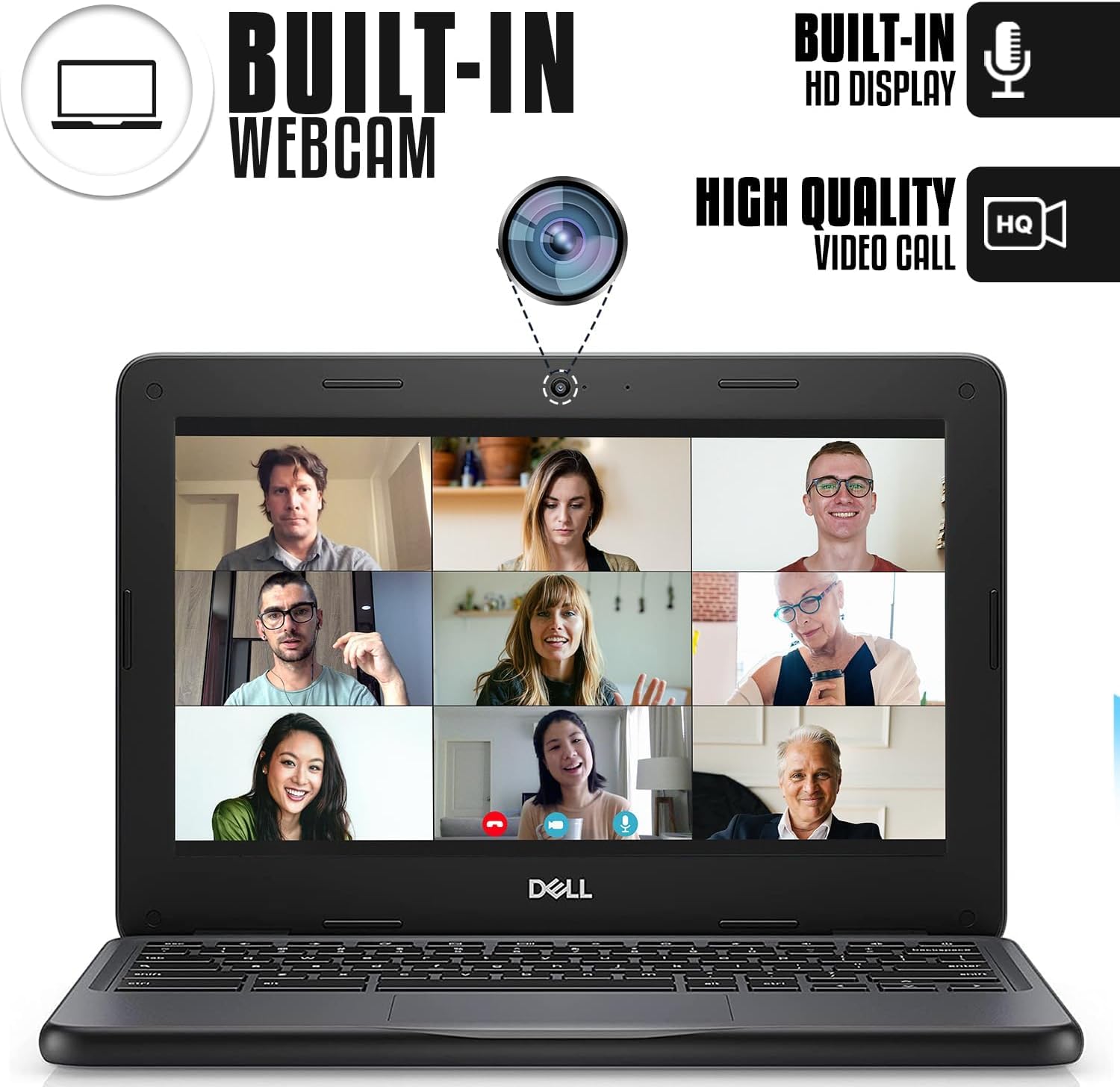 Dell Chromebook 3180 Laptop PC, Intel Celeron N3060 Processor, 4GB Ram, 16GB SSD Storage, Wi-Fi | Bluetooth, HDMI, USB 3.1 Gen 1, Web Camera, Chrome OS (Renewed)