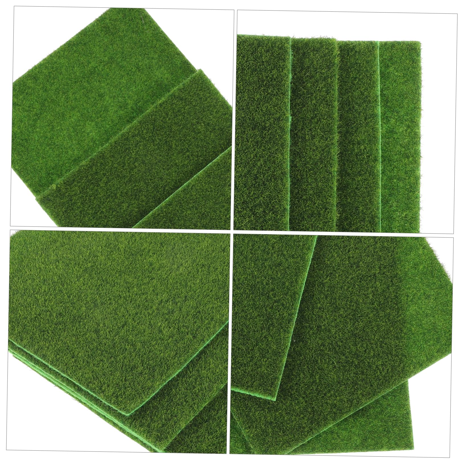 GANAZONO 16 pcs Fairy Grass Outdoor Grass Tiles Craft Decor Artificial Garden Grass Outdoor Area Rug Artificial Lawn Decoration Turf Grass Patio Turf Mat Fake Greenery Flaky Artificial Tree