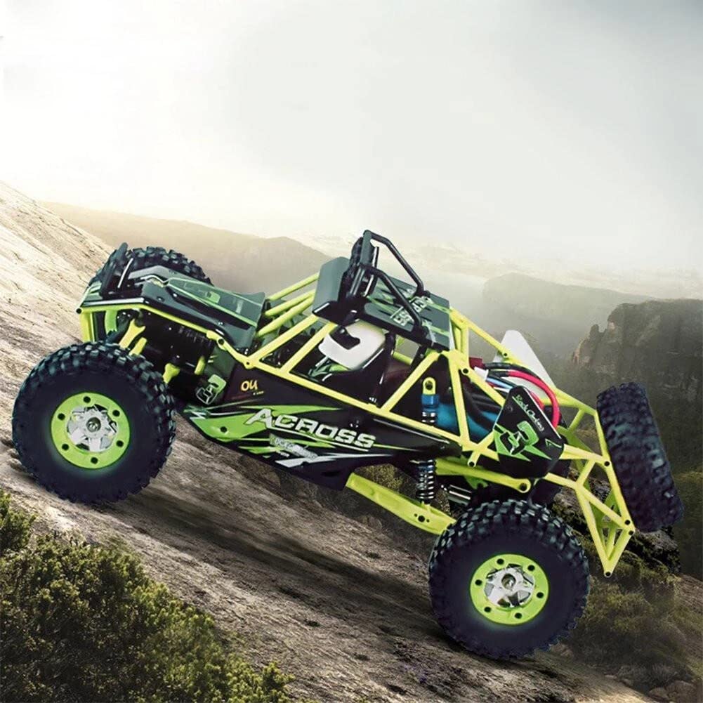 GuliTech WLtoys High-Speed RC Car 12427 12428 2.4G 1:12 4WD Crawler Remote Control RC Car with LED Light Two Battery Buggy Vehicle Trucks Toys Kid (12427 2 * 1500)