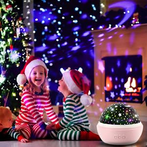 3 in 1 Christmas Star Projector Night Light for Kids - Snowflake Room Decor with Unicorn & Snowfall Theme - Xmas Birthday Gift for Baby & Toddler