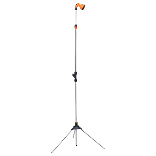 xiannv Garden Shower with Tripod 87" Aluminium Garden Shower with Base Adjustable Pressure Wood Outdoor Multi Colors