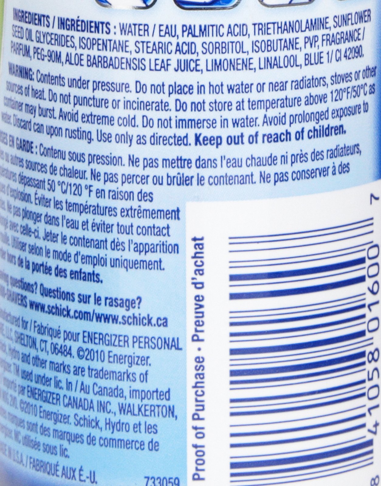 Schick Hydro Sensitive Shave Gel 8.4 oz (238 g)