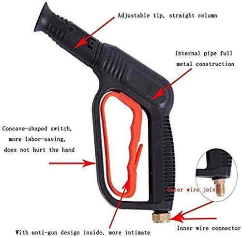 Nozzles Washer Spray Car Washing Garden Irrigation Washing Tools Black High Pressure Gun