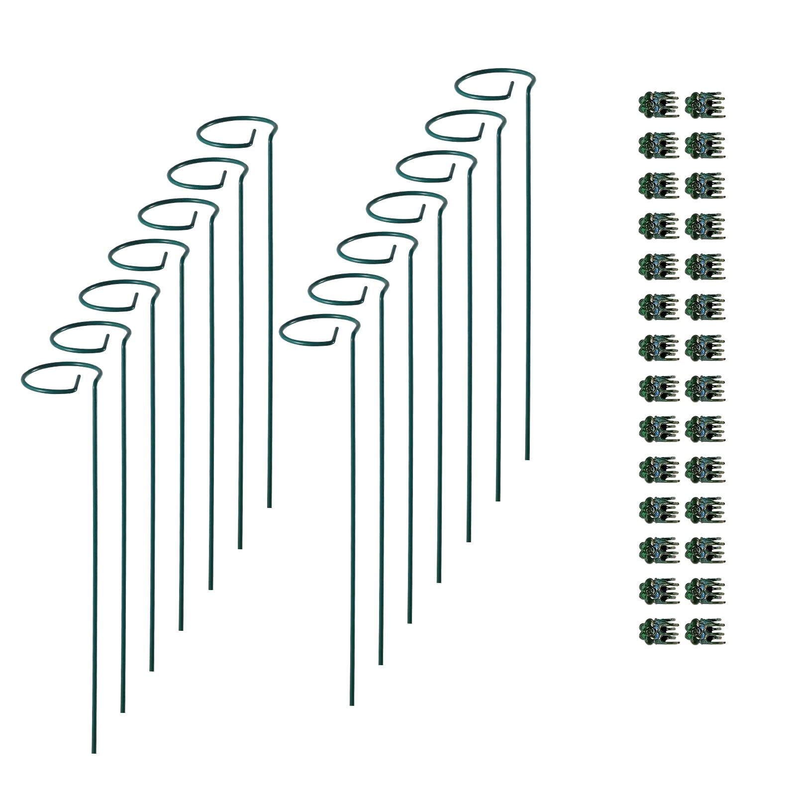 Plant Stake Support 14 Packs 16 Inches,Single Stem Stake Plant Cage Support Ring,Garden Single Stem Plant Stakes for Flowers Amaryllis Orchid Lily Rose Tomatoes…