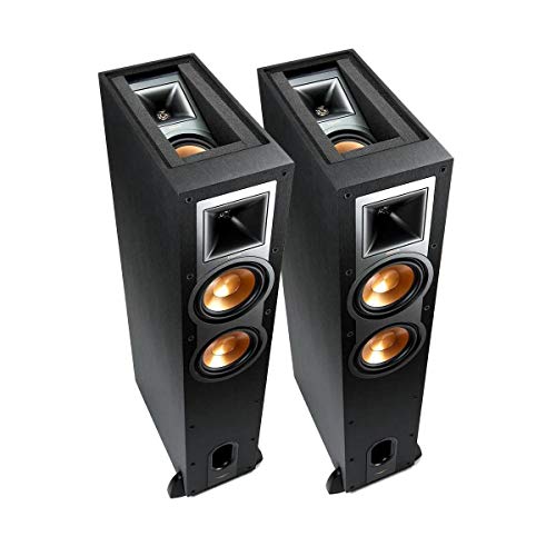 Klipsch Reference R-26FA Floorstanding Speaker, Black, Pair (Renewed)