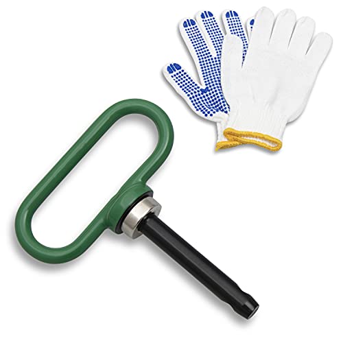 Clarawood Magnetic Hitch Pin - Heavy Duty Magnet Secure Pin for ATV, UTV, Lawn Mower and Trailer Gate - Simple One Handed Hook On and Off - Complete with Protective Gloves