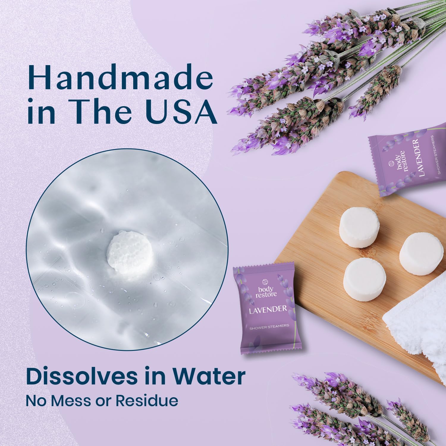 Body Restore Shower Steamers Aromatherapy (15 Pack x 2) - Gifts for Mom, Gifts for Women & Men, Shower Bath Bombs, Lavender, Tea Tree Essential Oils, Stress Relief
