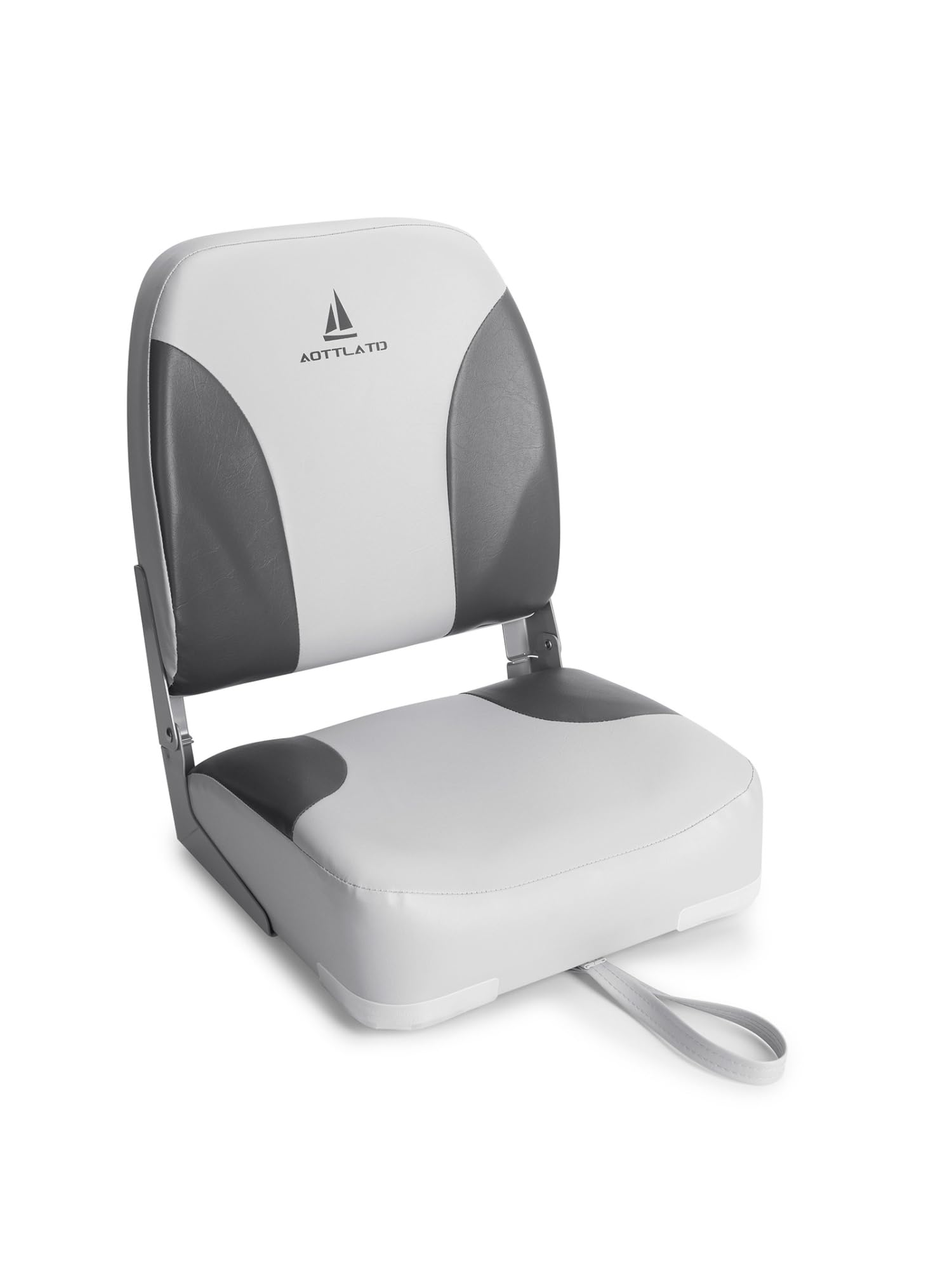 AOTTLATD Deluxe Folding Fishing Boat Seat Waterproof Classical Boat Seat, Gray and Black