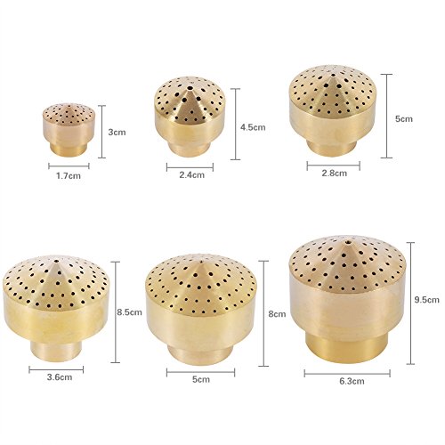 1/4''1/2''3/4''1''3/2''2''Brass Column Garden Pond Water Fountain Nozzle Sprinkle Spray Head(3/4")