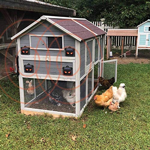 Solar Predator Control Light 4-Pack - Fox Deterrents for Gardens - Animal Repellent - Deer Repellent Devices - Cat Repellent - Fox Repellent - Cat Deterrent - Cat Scarer - Motion Sensor Deterrent