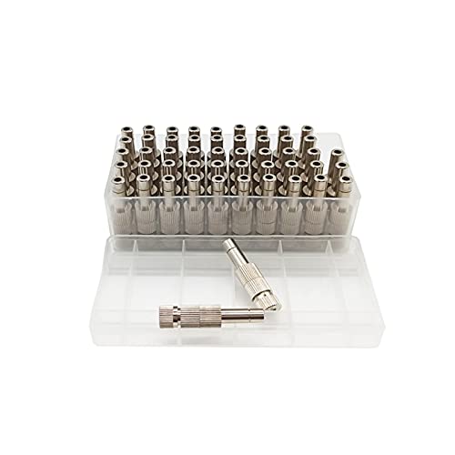 VIEUE Garden Drip Irrigation System Accessories 500pcs Mist Cooling Lock Nozzle with Filter 0.1-0.6mm (Color : 0.3mm Orifice)