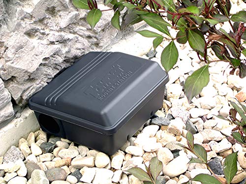 Tomcat Rodent Station, Includes 1 Rodent Station with 4 Bait Securing Rods and 1 Security Key - Fits Rat or Mouse Sized Traps (Baits & Traps Sold Separately) - Use Indoors or Outdoors