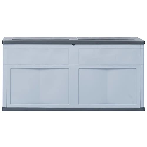 Festnight Garden Storage Box Deck Boxes 84.5 gal Gray Black