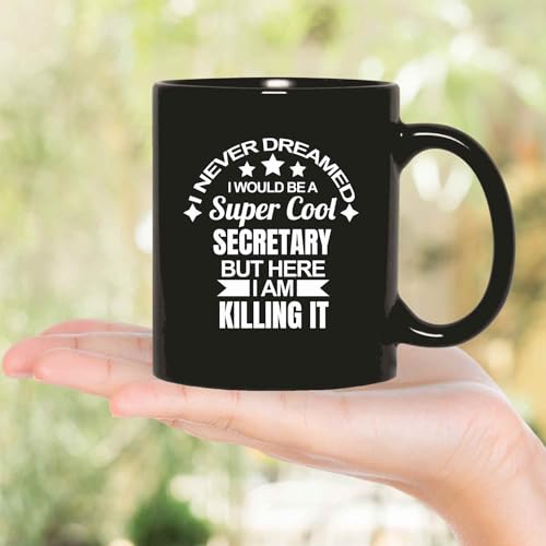 Funny Gift Secretary's Gift, Ideal For Office Professionals' Birthday - Killing It, 11oz 15oz Black Coffee Mug