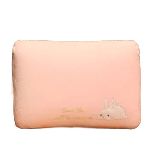 MYRRHE Travel Pillows๏ผ Office Student Nap Pillow Portable Small Pillow Plush Memory Foam Sleeping Nap Neck Throw Pillow Cushion (Color : Pink)