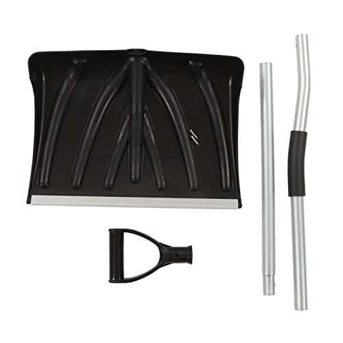 Garden Snow Shovel, Detachable Large Capacity Anti Slip Foam 17.7in Width Wide Snow Shovel D Shaped Handle Widely Used Sturdy Durable for Outdoor