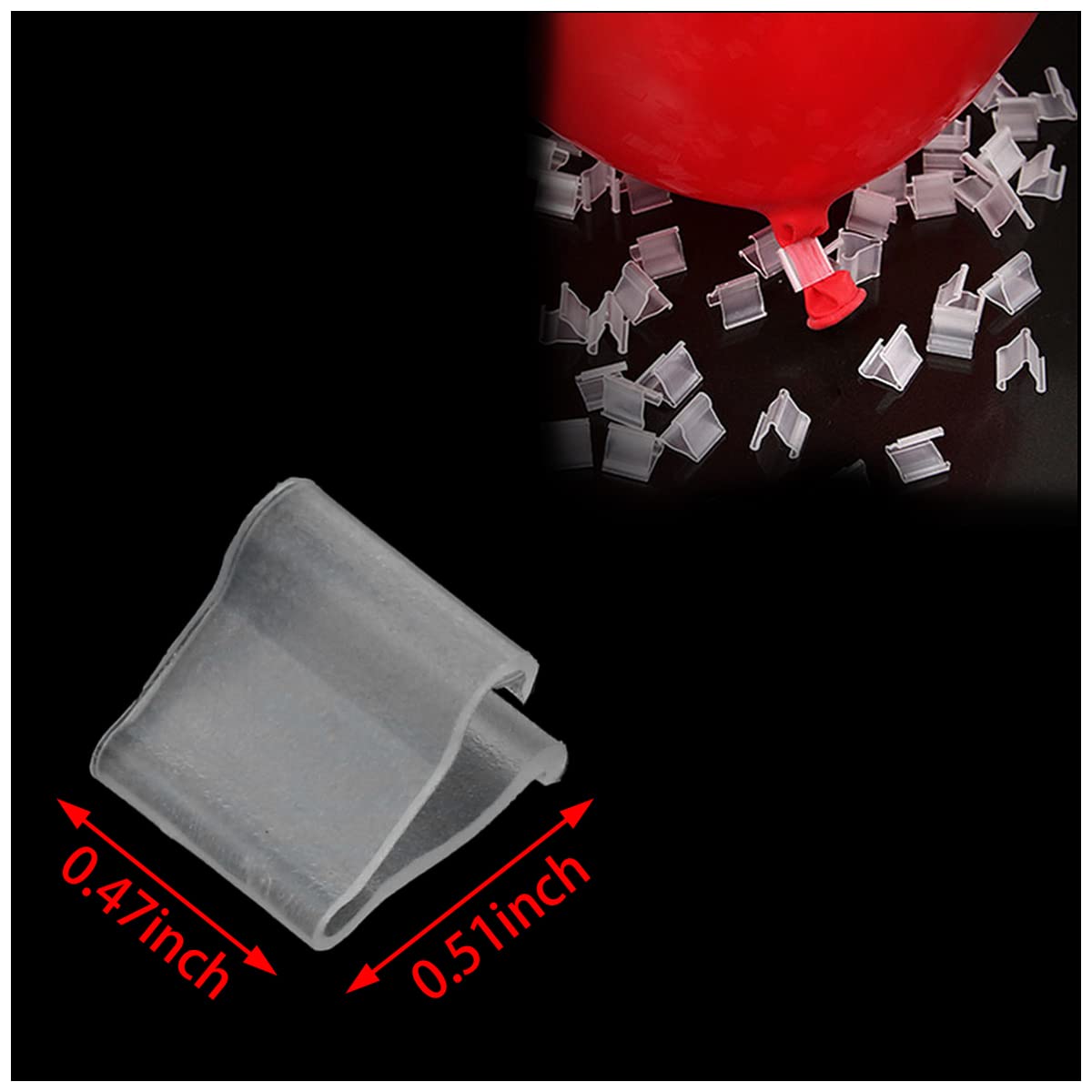 AYLIFU Transparent Balloon V-shaped Clip Plastic V-shaped Balloon Clip Wedding Creative Balloon Clip Wedding Party Halloween Sealed Balloon Clip 150 pieces