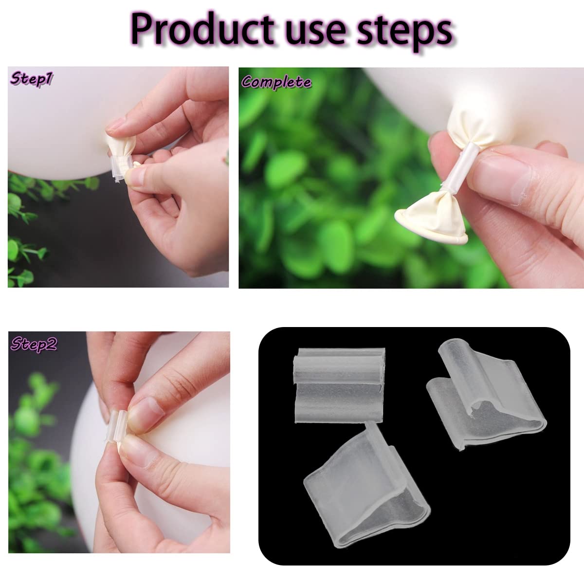 AYLIFU Transparent Balloon V-shaped Clip Plastic V-shaped Balloon Clip Wedding Creative Balloon Clip Wedding Party Halloween Sealed Balloon Clip 150 pieces