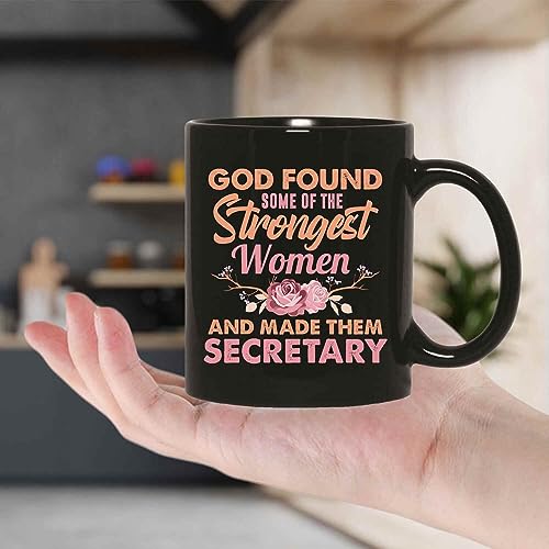 Inspirational Gift Unique Secretary Gifts For Strong Women - For Gods Chosen - 11oz 15oz Black Coffee Mug