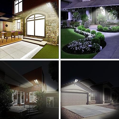 TAAVOP Solar Street Light, 150W LED Solar Flood Lights Outdoor Motion Sensor with Remote Control, 8000LM 3 Modes Solar Lights for Outside, Solar Security Lamp for Parking Lot, Garden, IP65 Waterproof