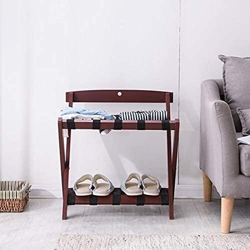Luggage Rack - Crafted in Solid Hardwood - Foldable Wood Design - Easy Assembly - for Travel, Simple and Modern Storage Rack, Foldable Luggage Rack