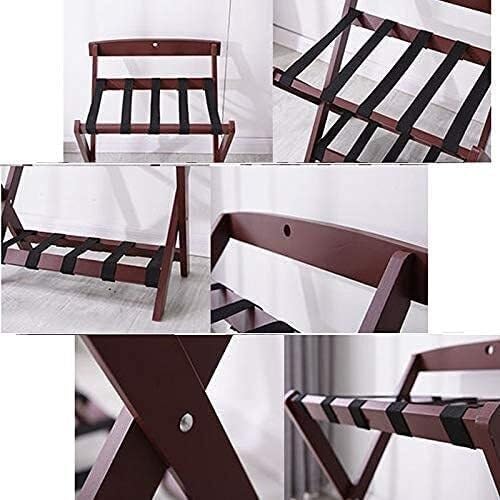 Luggage Rack - Crafted in Solid Hardwood - Foldable Wood Design - Easy Assembly - for Travel, Simple and Modern Storage Rack, Foldable Luggage Rack